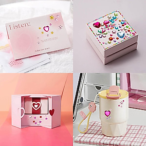 2774PCS Gem Stickers, Self Adhesive Gems for Crafts, Acrylic Bling Heart Stickers, Jewel Stickers Crafts self Adhesive, Assorted Shapes Jewels Rhinestones Stickers, Craft Supplies for Kids