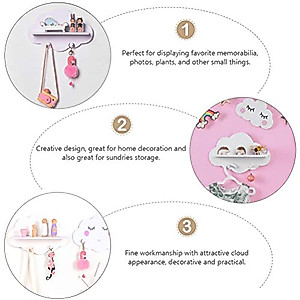 WINOMO Cloud Wall Hook Wall Key Hangers Clothes Coat Rack Hat Scarf Hook Decorative Hook for Girls Bedroom Kitchen Bathroom Entryway Balcony