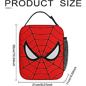 suzzc Reusable Anime Lunch Box Insulated Lunch Bag Large Capacity Durable Lunch Tote for Men Women Gift Travel Hiking