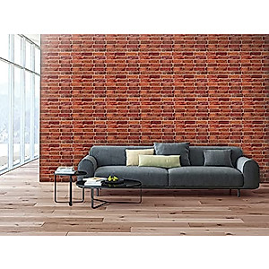 CONCORD WALLCOVERINGS ™ Sample for Display Purpose only Retro-Art 3D Wall Panels, Old Brick in Red, PVC, 7" x10, 572OR