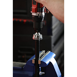 ARES 48001 – External Rotary Deburring & Chamfer Tool (13-36mm) – 3/8-Inch Shank for Use with Drill or Hex Driver - Clean and Repair Threaded Fasteners, Studs, and Bolts
