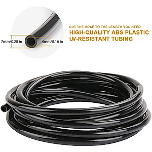 VAlinks Garden Automatic Drip Irrigation Set, 33ft/10m Drip Irrigation Kits with Adjustable Copper Nozzles Drippers,1/4" Blank Tube Watering Kit for Patio Lawn Garden Greenhouse Flower Bed