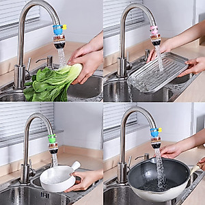 Universal Interface Faucet Filter Kitchen, 3pcs Water Filter Faucet Bathroom Sink, Universal Interface Activated Carbon Cleaning Purifier (3 PCS)