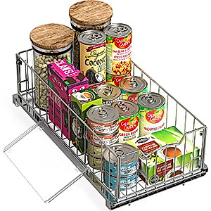 SimpleHouseware Pull Out Cabinet Sliding Basket