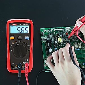 UNI-T Digital Multimeter Tester UT133A, AC DC Voltage Current Dmm Multimeter 6000 Counts Auto Ranging NCV Measures Volt Amp Ohm Capacitance Frequency Temperature, Continuity Diode Test, Palm Size