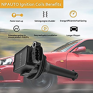 Ignition Coil Pack Replacement for Volvo L5 2.3 2.4 2.5 2003 2004 2005 2006 2007 Volvo V70 XC70 XC90 S80 S60, S60 C70 V70 S70, L6 2.8L S80, L6 2.9L S80 XC90, Set of 5, UF341 UF341T