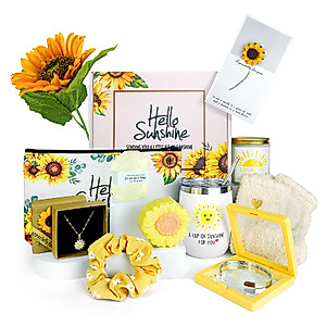 Sunflower Gifts for Women,Birthday Gifts for Women,Sending Sunshine Gift,Thank You Gifts,Care Package,Thinking of You Gifts for Women Mom Grandma Sister Best Friend,Graduation Gifts for Her