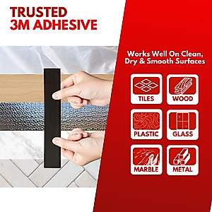 NextClimb - Flat Adhesive Magnetic Strips, Extra Strong Magnetic Strips with Adhesive Backing, Magnet Strips for Most Surfaces, Lightweight Flat Magnets (1 x 5.8 in, 3M Tape 5-Pack)