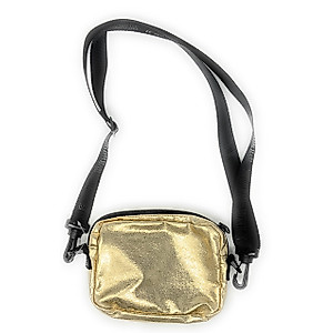 Victoria's Secret Pink Crossbody Belt Bag convertible, Gold Metallic