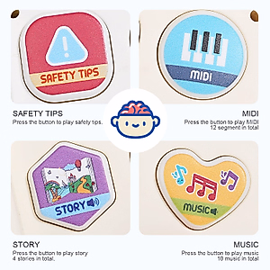 CUTE STONE Bus Car Toy, Kids Play Vehicle with Sound and Light, Simulation Steering Wheel, Musical School Bus Toy for Toddler, Educational Bus Driving Toy Gift for Toddlers Boys & Girls