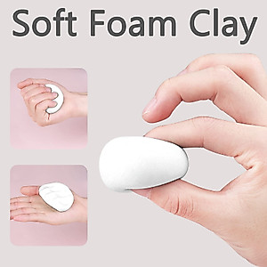 Air Dry Clay - White, 1.1lb Soft Foam Modeling Clay, Ultra Light Magic Clay for Kids Adults, DIY Molding Clay, Arts & Crafts Project Supplies(1.1lb - 1 Pack, White)