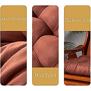 Hruile 2 or 3 Seater Thick Bench Cushion Pad Rectangle Garden Chair Pad Mat Seat Pad Cushion Outdoor Indoor Bench Pillow Dining Patio Chaise Swing Seat Cushion,48x120cm,Pink
