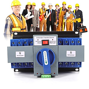 63A 4P Dual Power Automatic Transfer Switch 110V Generator Changeover Switch 60HZ