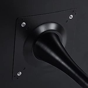 ATSNOW 31.5 in Black Square Pedestal Tulip Table, Mid Century Modern Dining Table for Small Spaces