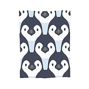 Throw Blanket 60x80 Inch,Bird Christmas Penguins Winter Flannel Soft Cozy Fluffy Throw Blankets and Warm Throws for Adults in Couch Sofa Bed 80x60 Inch