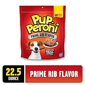 Pup-Peroni Prime Rib Flavor Dog Treats, Made with Real Steak, 22.5 Ounce Bag