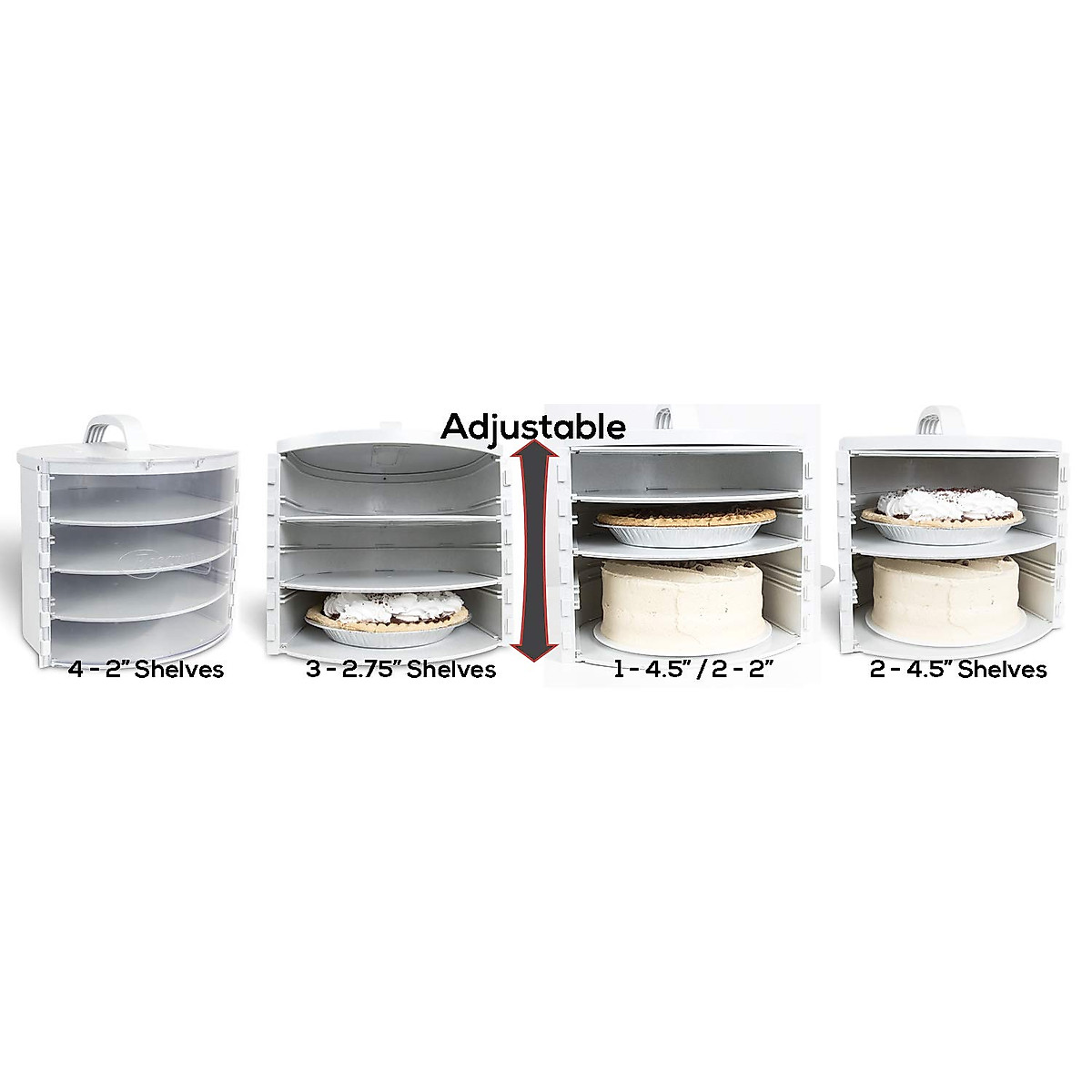 Essaware Pie SAFE - Pie, Cake, Dessert Travel & Storage Container, Adjustable Shelf