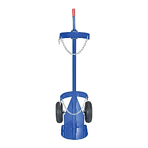 Vestil CYL-D-1-PN Cylinder Dolly with Pneumatic Wheel, Steel, 25-1/16" Length, 17-7/16" Width, 54-1/16" Height