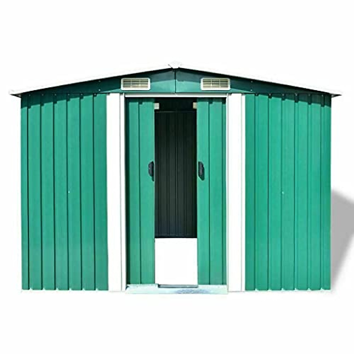 HUIJK Storage Sheds Garden Storage Unit Metal Shed Patio Outdoor Bike BoxTools Store Green