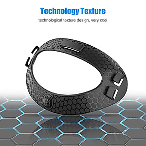AMVR Head Strap Attachment for Oculus Quest 2, Soft TPU Elite Strap Back Pad VR Accessories Compatible with Meta Quest 2, Reduce Head Pressure to Enhance Comfort and Game Experience（ No Strap, Black）