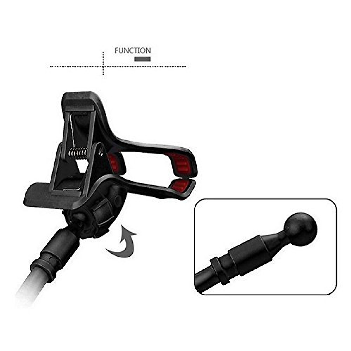 AMS Cell Phone Holder, Clip Holder, Lazy Bracket Flexible Long Arms for All Mobile, Fit On Desktop Bed Mobile Stand for Bedroom, Office, Kitchen