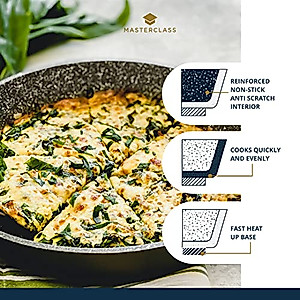 MasterClass Master Class Cast Aluminium Induction-Safe Non-Stick Frying Pan, 28 cm (11"), Grey