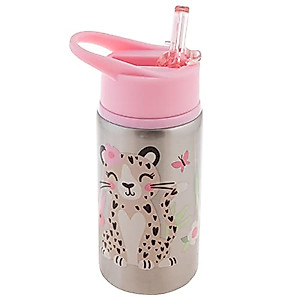 Stephen Joseph Stainless Steel Water Bottle, Leopard