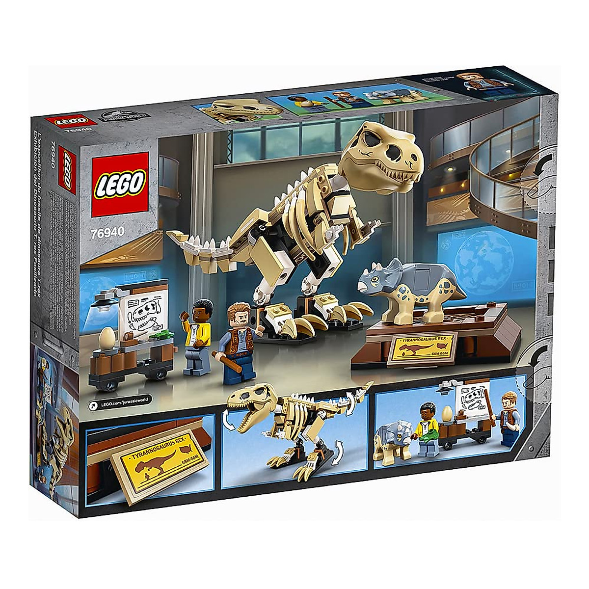 LEGO Jurassic World T. rex Dinosaur Fossil Exhibition 76940 Building Kit; Cool Toy Playset for Kids; New 2021 (198 Pieces)