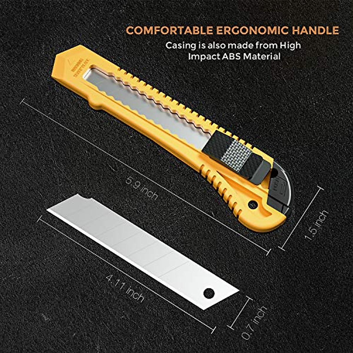 Nicpro 10 PCS Utility Knife Set, 18 mm Retractable Box Cutters Bulk Razor Knife for Heavy Duty Office, Home, Arts Crafts, Hobby