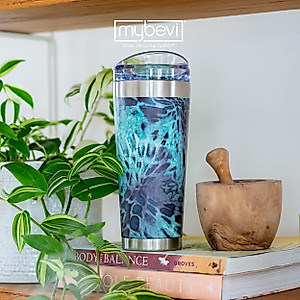 MyBevi Classic Stainless Steel Premium Grade Insulated Travel Tumbler (Shoreline Blue 26 oz)