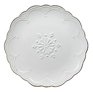 Pfaltzgraff French Lace White 16 Piece Dinnerware Set, Service for 4
