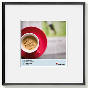 Walther Design KB550H Galeria Picture Frame, 19.75 x 19.75 inch (50 x 50 cm), Black