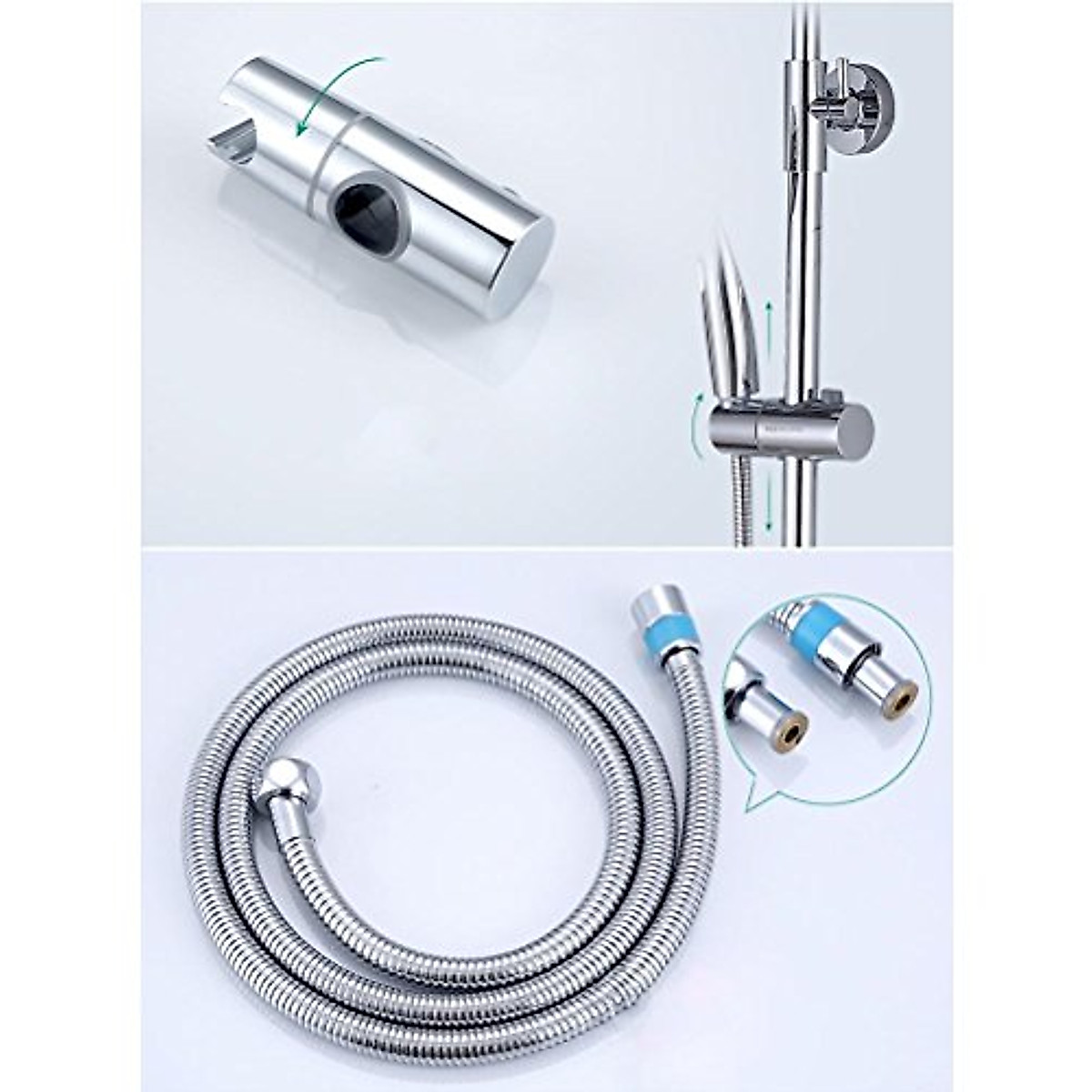 XZRWYB Shower Set Lift Up and Down Top Spray Refined Copper Temperature Control Shower