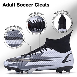 Soccer Cleats Mens Women Soccer Shoes Gmens Football Cleats Tacos De Futbol para Hombre Guayos De Fútbol Football Shoes Youth Professional Turf Soccer Training Shoes High Top Football Boots AG/FG
