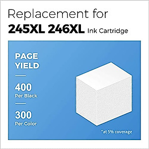 myCartridge Ink Cartridge Replacement for Canon PG-245XL CL-246XL 245 246 Use with Pixma MG2522 TR4520 MX492 MX490 TR4500 Printer (Black Tri-Color)