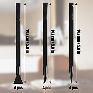 12 Pieces Small Plastic Putty Knife Flexible Detail Pen-Shaped Scraper Tool Stiff Multipurpose Spatula Paint Scrapers, for Spackling, Patching, and Painting Tight Spaces or Crevices