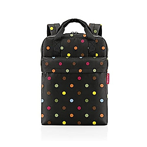 reisenthel Allday Backpack M, 15.6 Inch Laptop Travel Bag, Secure Zippers, Two-Way Carry Handles, Dots