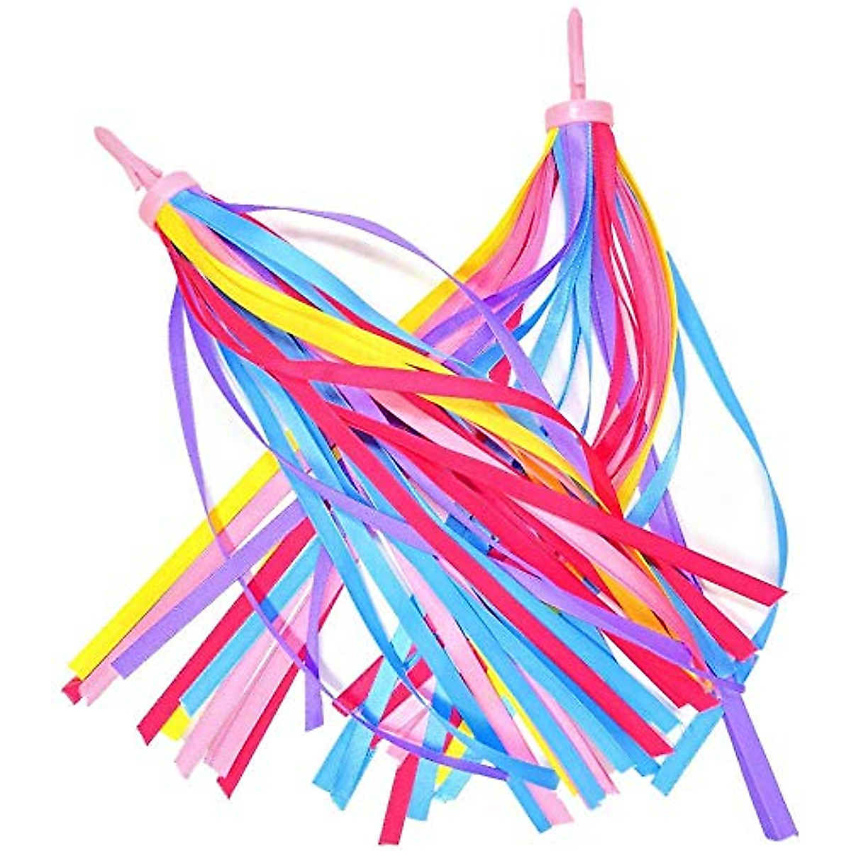 kortes 2 pcs Rainbow Bike Streamers Kids Handlebar Streamers Bike Tassels Ribbons Kids Bike Accessories