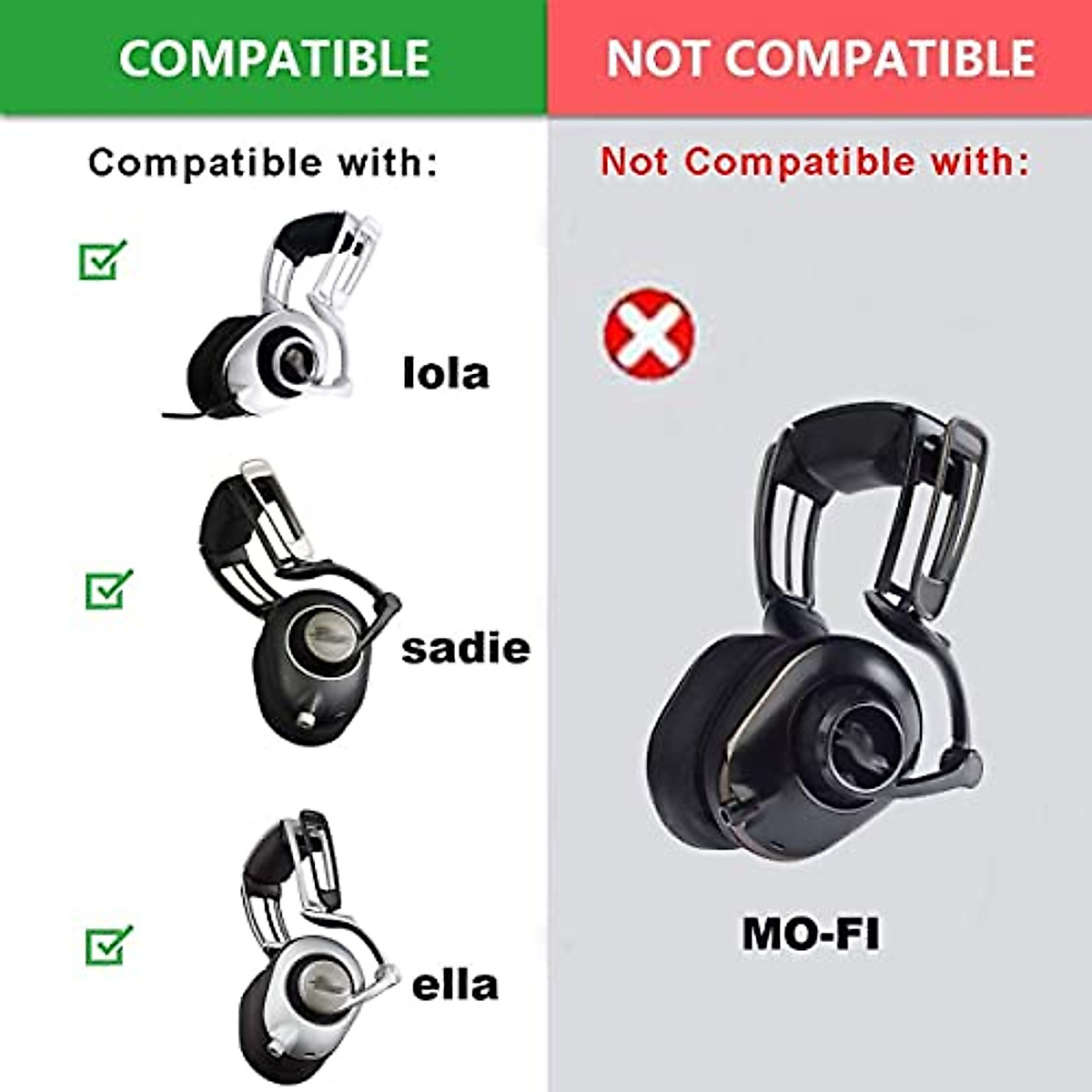 V-MOTA Earpads Compatible with Blue Mo-Fi MOFI/Sadie/Lola/Ella Headphones,Replacement Leather Cushions Repair Parts (Earmuffs 1 Pair)