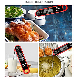 Digital Meat Thermometer Waterproof Instant Read Meat Thermometer for Kitchen Ultra Fast Reading Food Thermometer for Cooking Candy Deep Fry Liquids Beef Kitchen Baking Smoker Grill BBQ