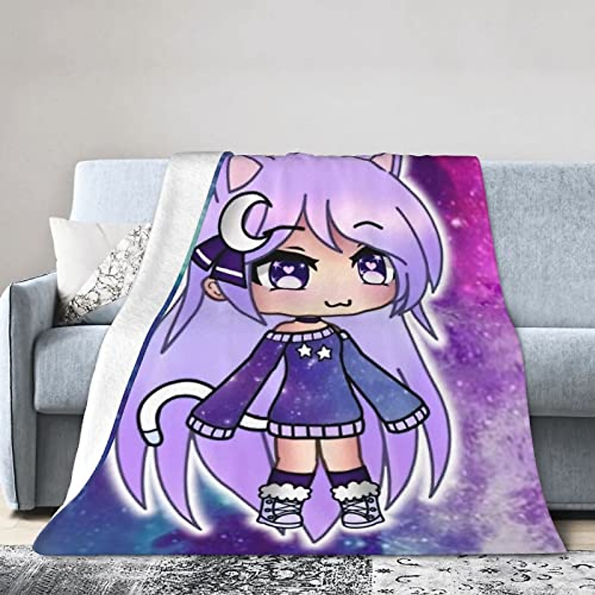 Enming Cartoon Game Blanket All Season Ultra Soft Throw Blanket Flannel Fleece, Warm Fuzzy Throw for Couch Bed Sofa 50''x40''