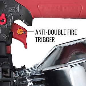 MAX USA CORP. MAX USA PowerLite HN90F High Pressure Framing Coil Nailer up to 3-1/2", red/black/silver