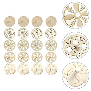 STOBOK Kids Gyroscope DIY Wooden Tops, 20pcs Unfinished Tops DIY Coloring Pattern Wooden Gyroscope Hollow Tops Handicrafts Toy Ready to Decorate Spinners, Wood Craft for Kids Unfinished Wood Gyro