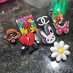 Straw Charms Conejo Malo Pan dulce 8Pcs Drinking Straw Covers Cap, Silicone Straw Cover, Straw Toppers for Tumblers, Reusable Straw Covers Cap, Straw Caps Covers for Straw Protector