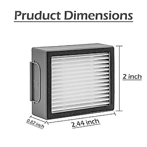 Coodss Replacement Filters Parts Kit - 12 Pack High Efficiency Filters for iRobot Roomba i7 i7+ i7 Plus E5 E6 E7 Series Vacuum Cleaner