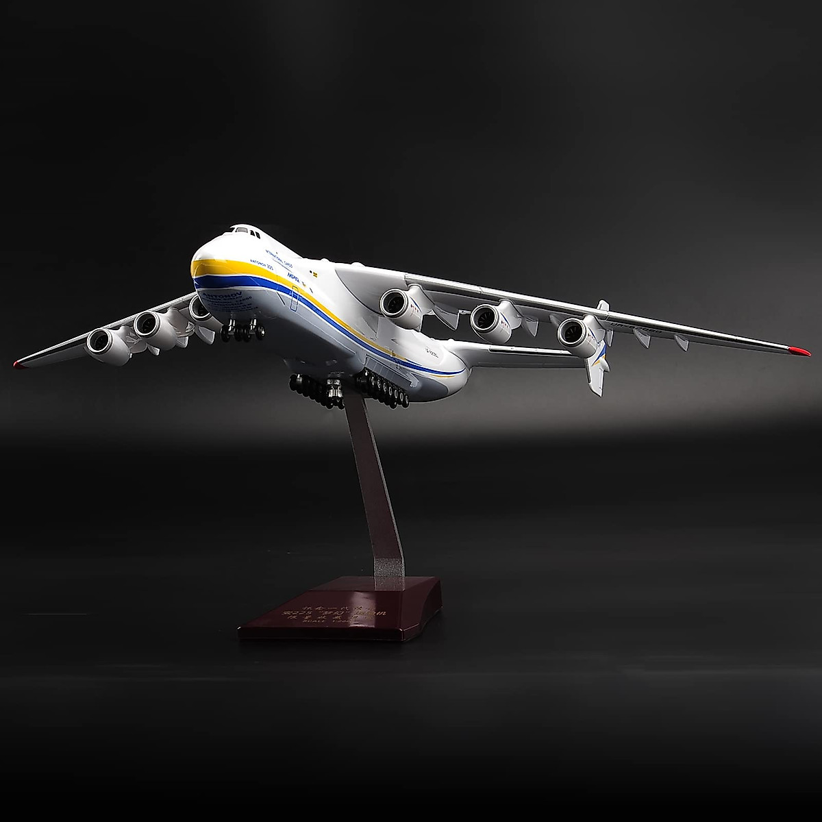 1:200 An-225 Antonov Resin Aircraft Model Toy 17 inch Ukraine Painted Mriya Transporter Display Model Plane for Collection
