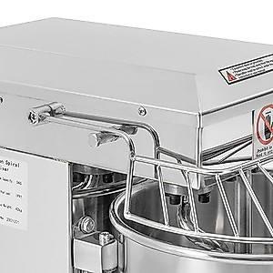 Commercial Food Mixer, 2.6 Gal Stainless Steel Electric Stand Mixer 750W 110V Dough Kneading Machine for Baking and Most Home Cooks