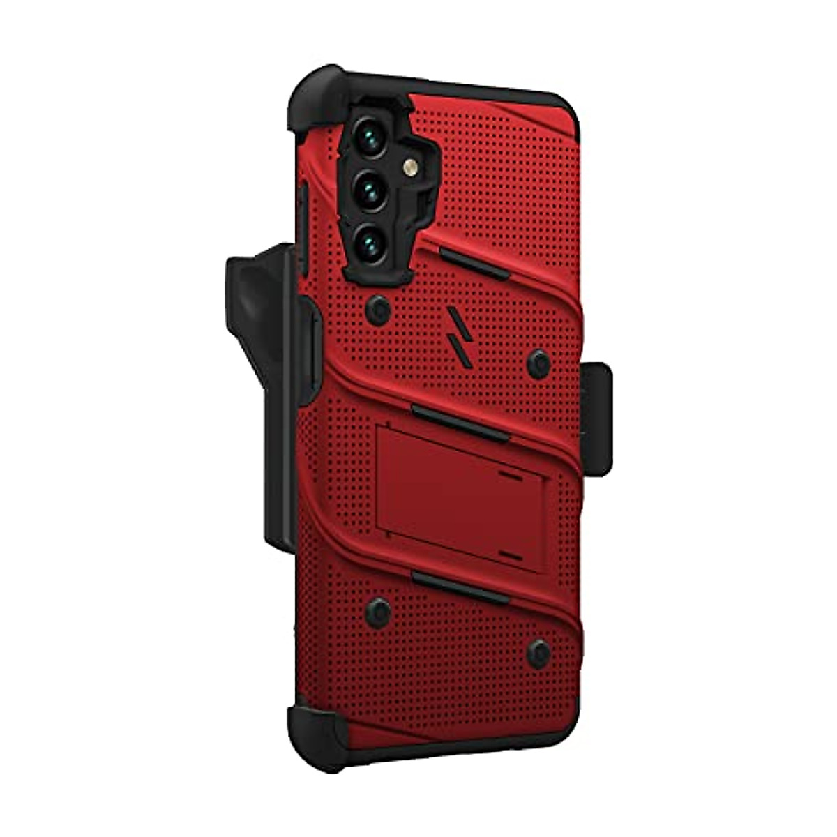 ZIZO Bolt Bundle for Galaxy A13 5G Case with Screen Protector Kickstand Holster Lanyard - Red
