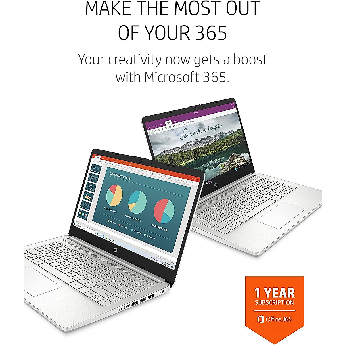 HP 14 Laptop, AMD 3000 Series Processor, 32GB RAM, 1TB Storage, 14-inch Micro-Edge HD Display, Long Battery Life, Webcam, Thin & Portable, Windows 10 + One Year of Office365, Snowflake White