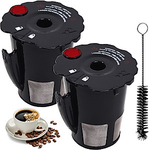 BlueStars (2024 Update) Universal Fit 2 PACKS 119367 Reusable Coffee Keurig Filter Replacement Part - Reusable K Cups for Keurig K-cup 2.0 Series Keurig Reusable Coffee Pods